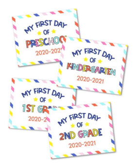 1st & Last Day Of School Photo Ideas & Free First Day Of School Printables