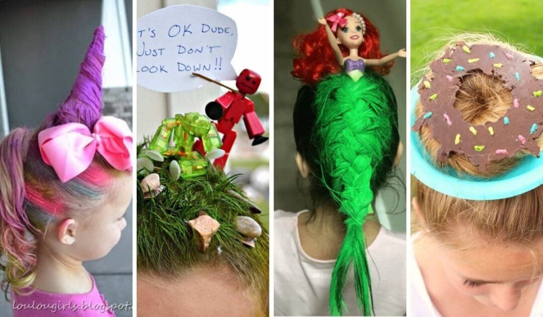 30 Easy Crazy Hair Day Ideas For Boys & Girls