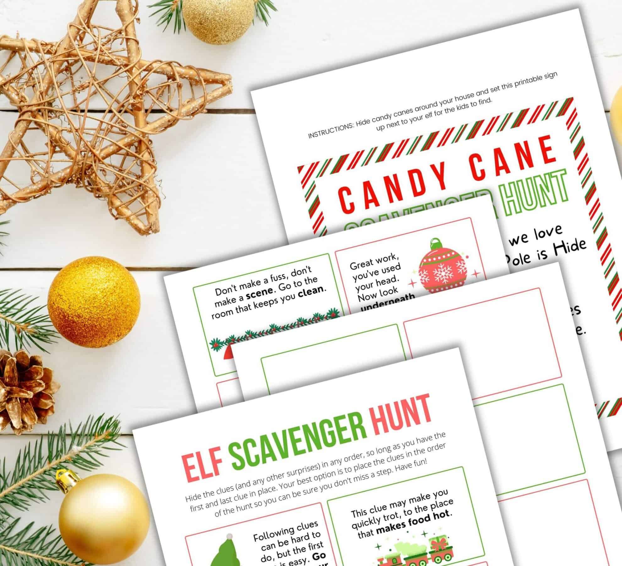 Elf On The Shelf Scavenger Hunt With Free Printable Clues