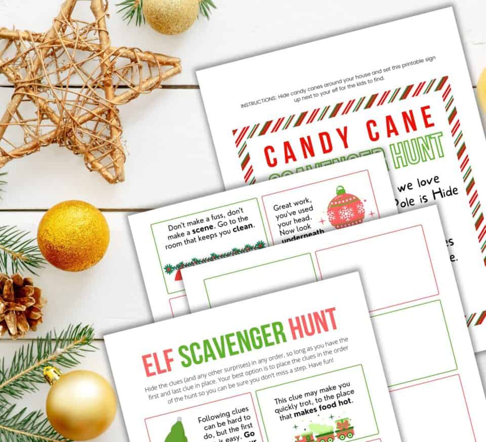 Elf On The Shelf Scavenger Hunt With Free Printable Clues
