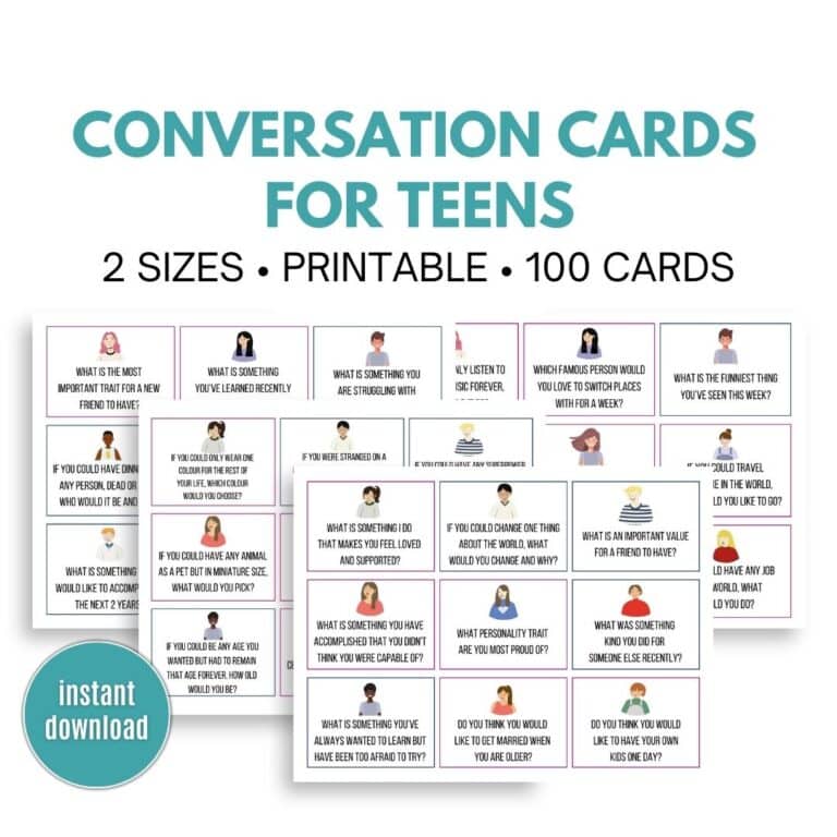 101 Fun & Meaningful Conversation Starters For Teens | Simplify Create Inspire