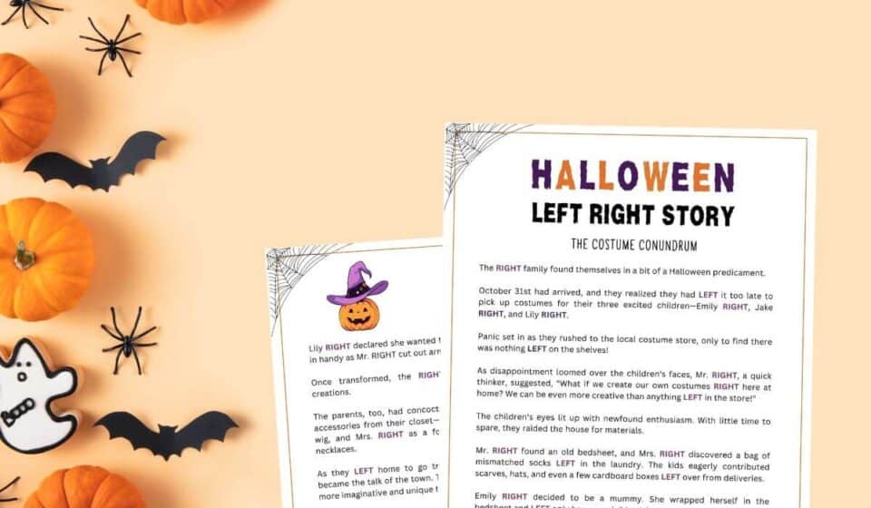 Free Printable Halloween Left Right Game
