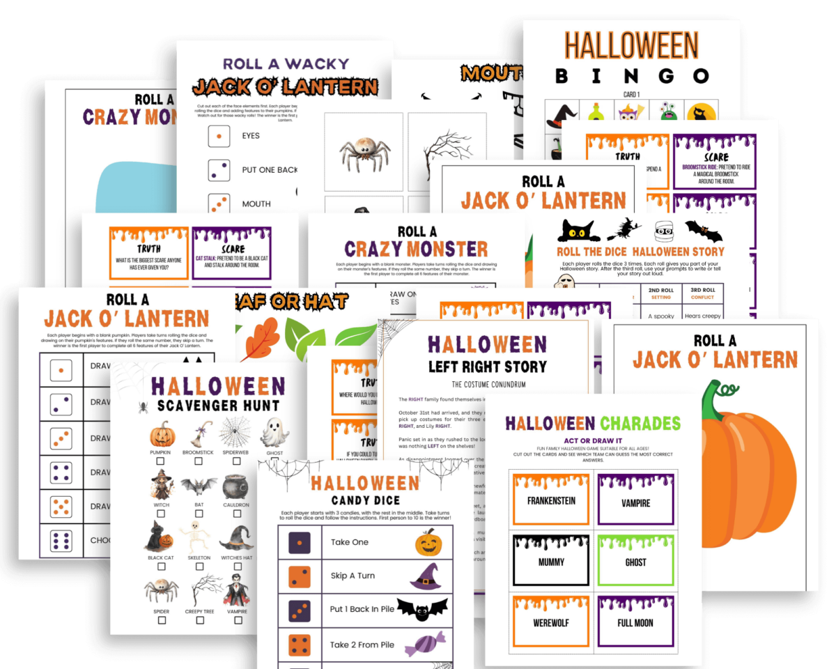 Halloween Game Bundle | Simplify Create Inspire