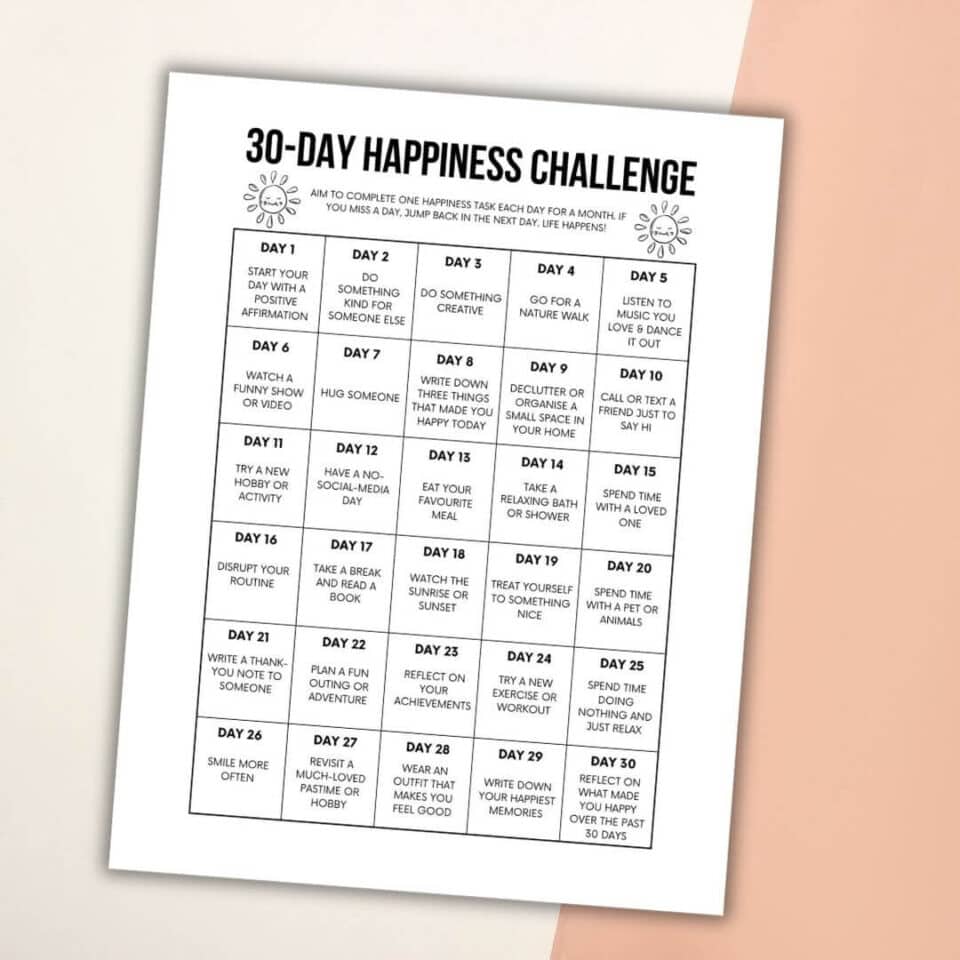 The 30-Day Happiness Challenge: Love Your Life