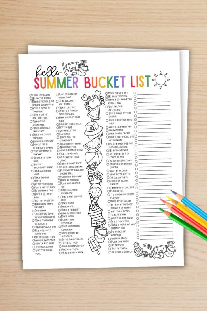 100 Fun Summer Bucket List Ideas + Free Printable