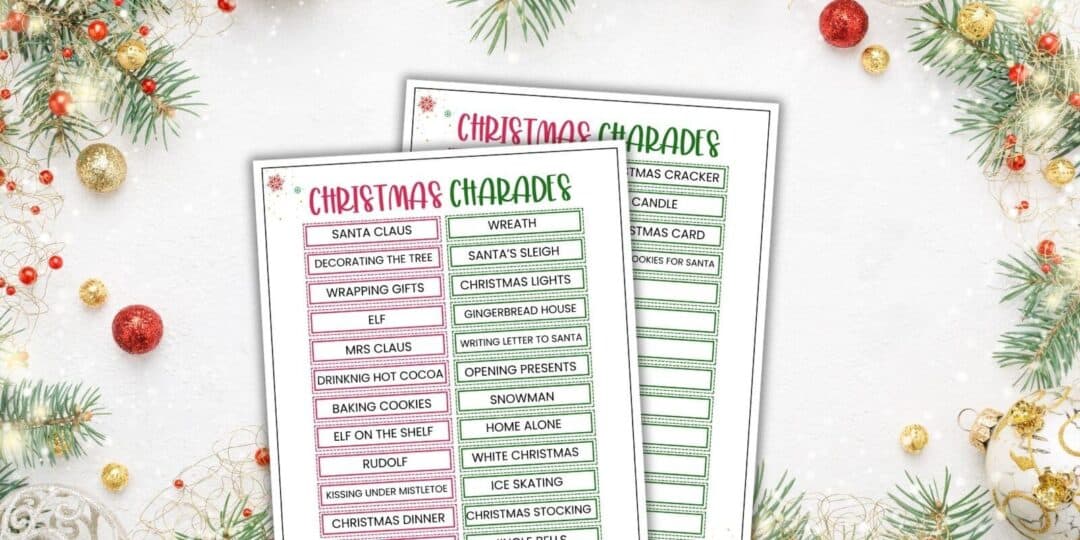 Free Printable Christmas Charades Game (3 Ways To Play)