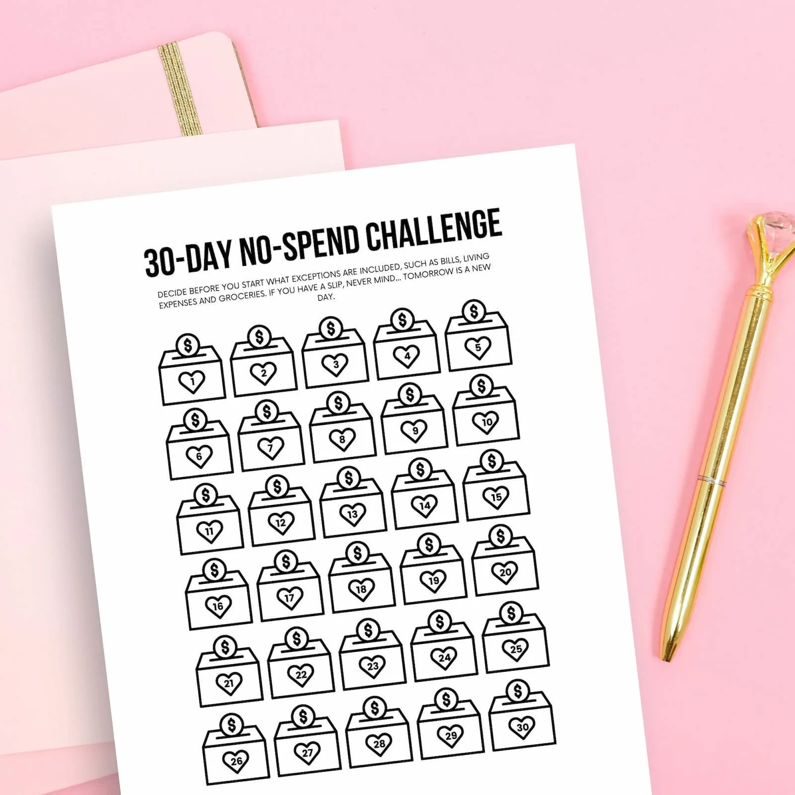 Free Printable 30-Day Challenge Template + 70 Ideas