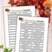 Free Printable Thanksgiving Charades Game