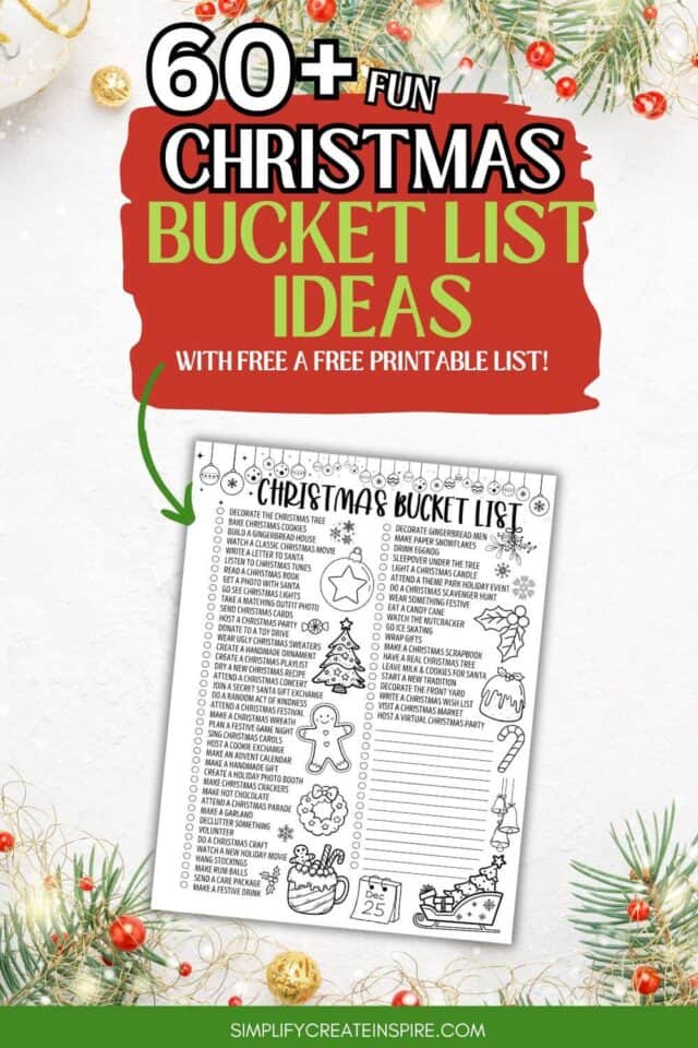 60 Fun Christmas Bucket List Ideas With A Free Printable