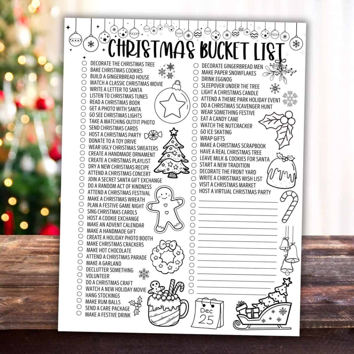 60 Fun Christmas Bucket List Ideas With A Free Printable