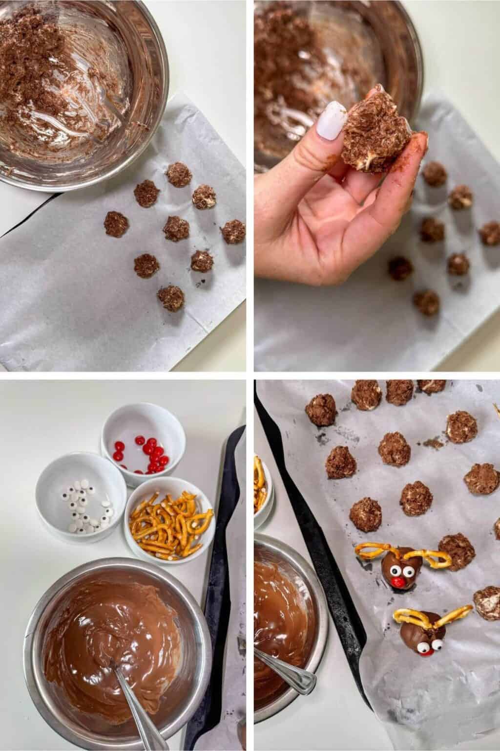 No-Bake Reindeer Mint Slice Balls