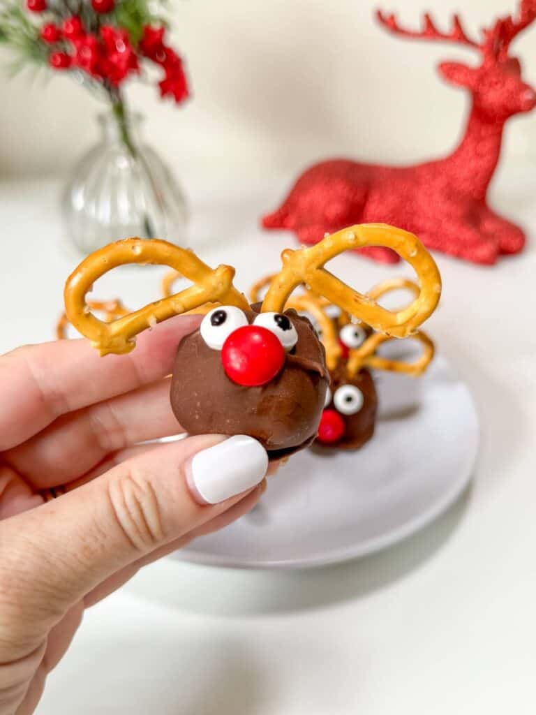 No-Bake Reindeer Mint Slice Balls